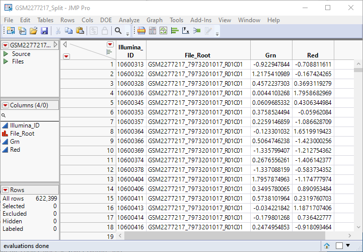 Importing Data from IDAT Files