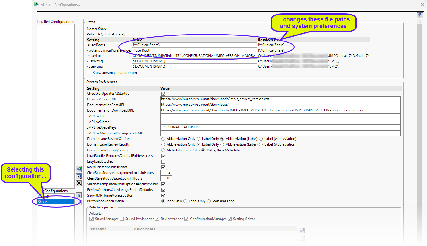 Configuring JMP Clinical