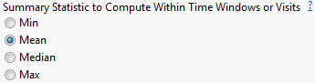 Summary Statistic to Compute Within Time Windows or Visits