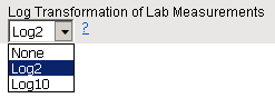 log Transformation of Lab Measurements