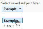Select saved subject filter