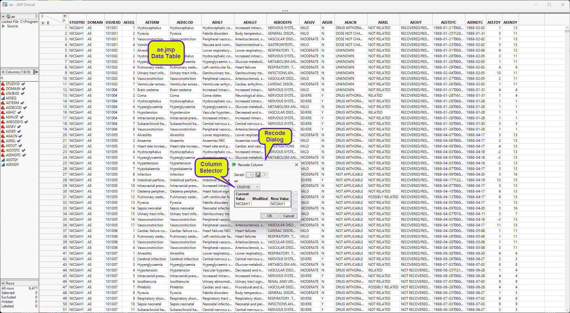 JMP Clinical Recoder