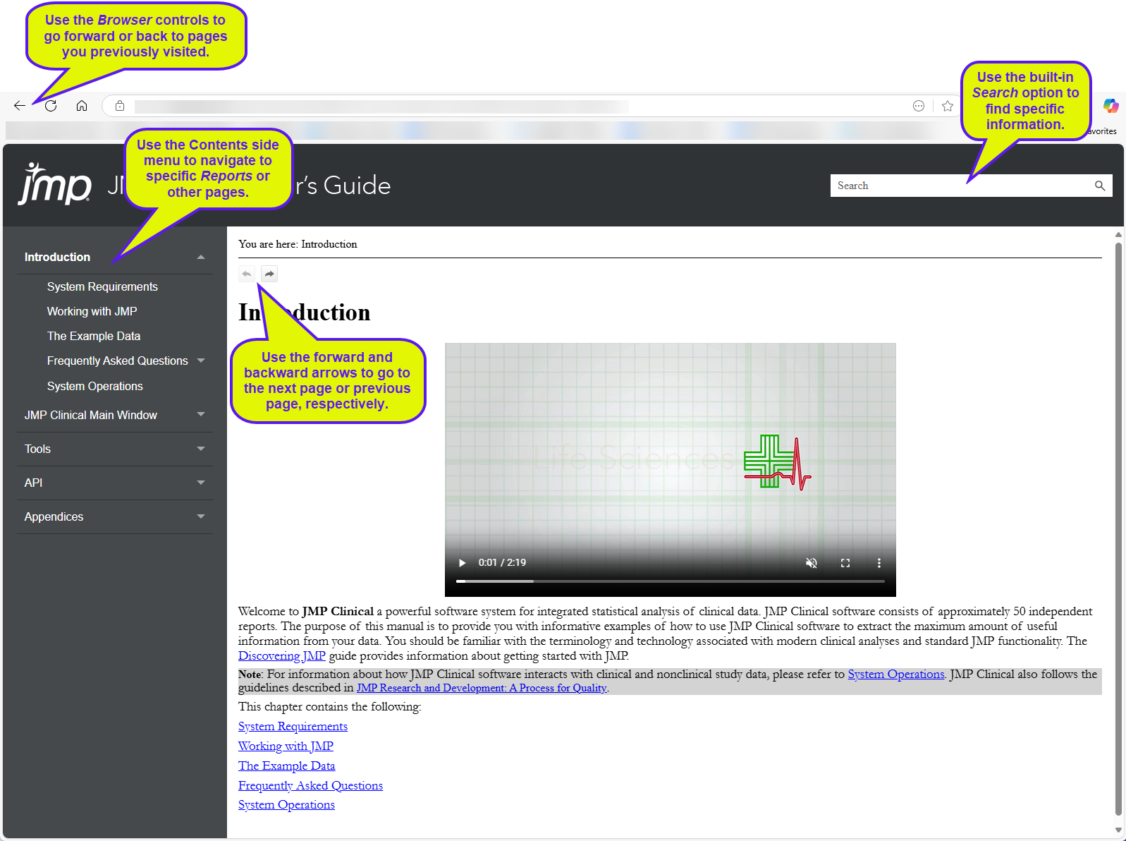 Navigating the Help System