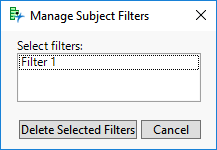 Manage Subject Filters