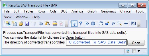 Import SAS Transport Files