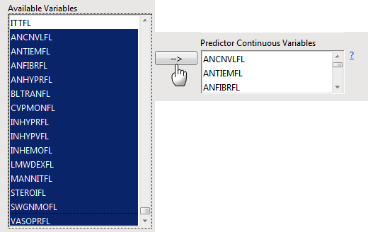 Predictor Continuous Variables