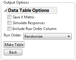 Output Options