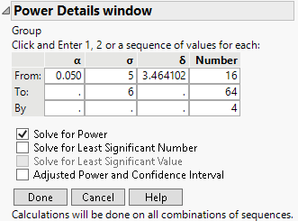 Statistical Details for Power Analysis