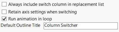 Preferences for the Column Switcher
