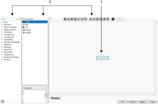 Create Formulas in JMP